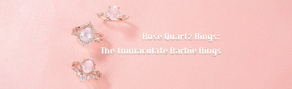 Rose Quartz Rings: The Immaculate Barbie Rings – Felicegals