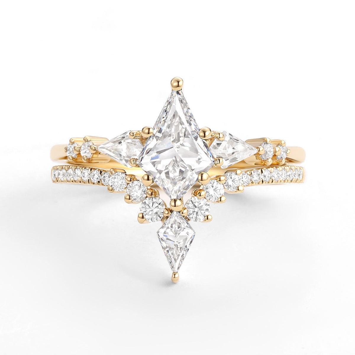 Unique Kite Lab Grown Diamond Ring Set 2pcs – Felicegals