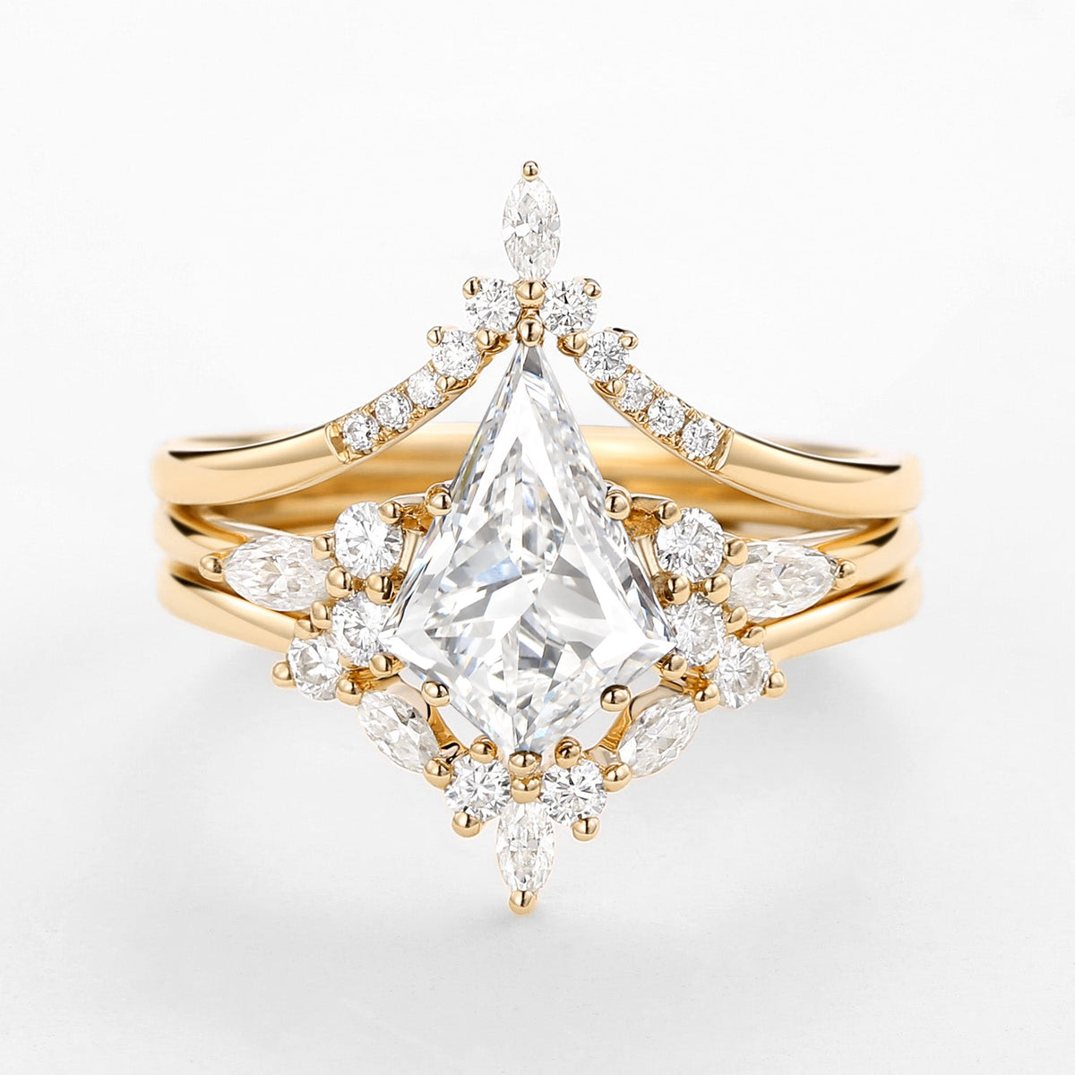 Kite Lab Grown Diamond Ring Set 2pcs - Kasey – Felicegals