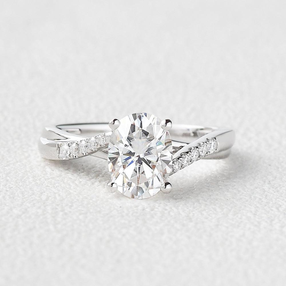 Infinity Oval 2ct Moissanite Gold Ring – Felicegals